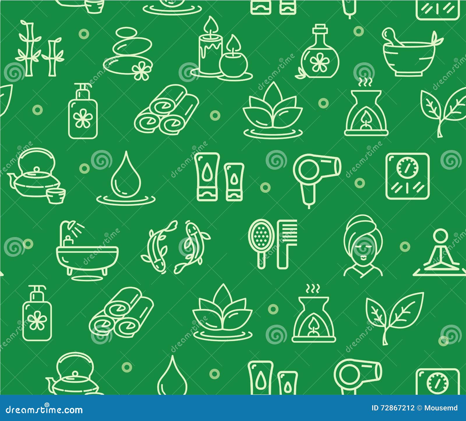 Spa Background Pattern. Vector Stock Vector - Illustration of graphic ...