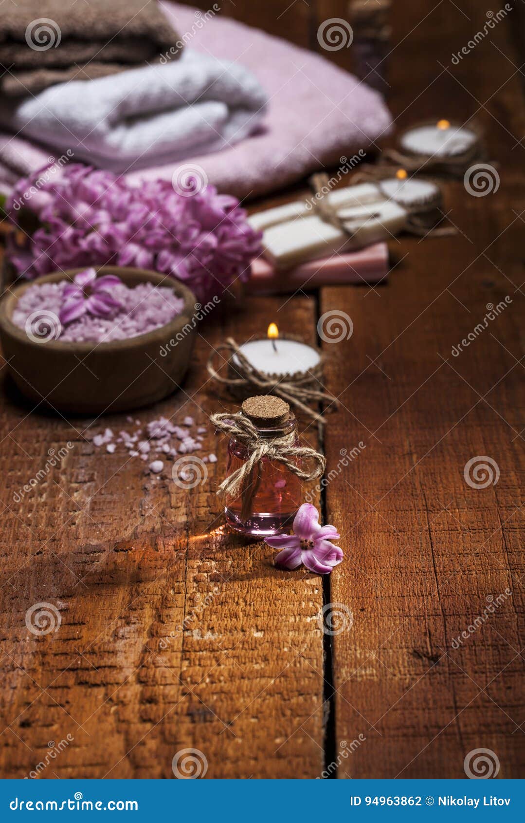 Spa Background in Range of Pink and Brown. Stock Photo - Image of ...