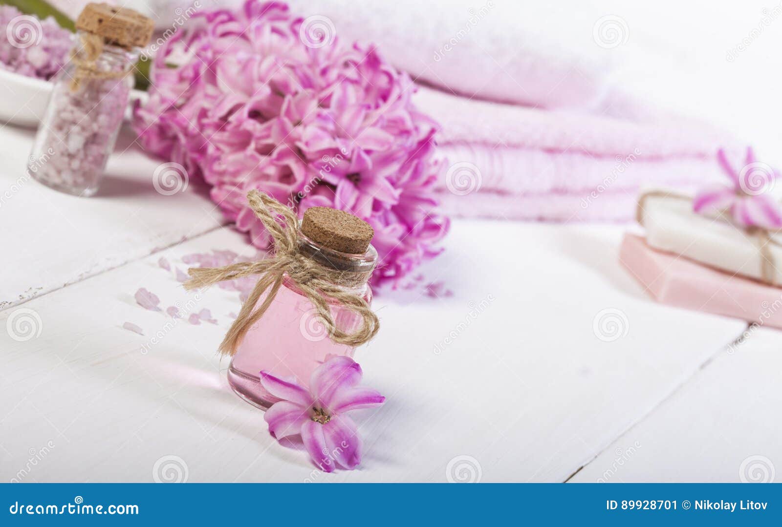 Spa Background in Range of Pink and White. Stock Image - Image of bath ...