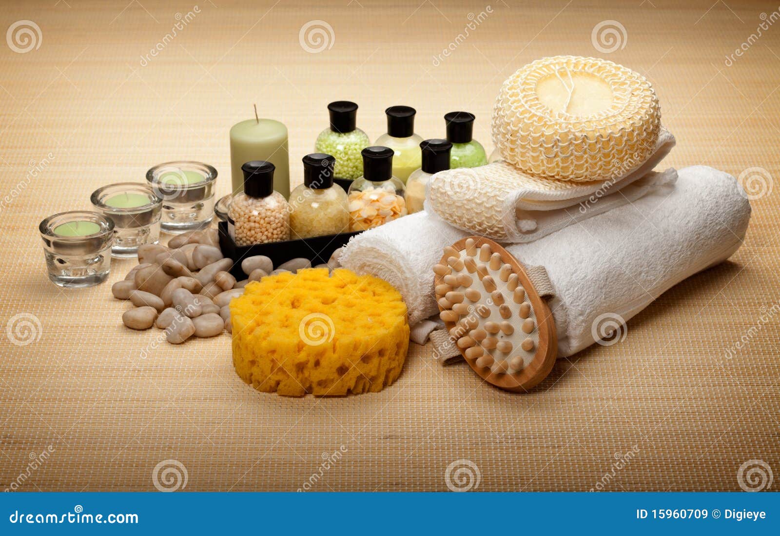 Spa Bath Salt And Massage Tools Royalty Free Stock Images Image 15960709