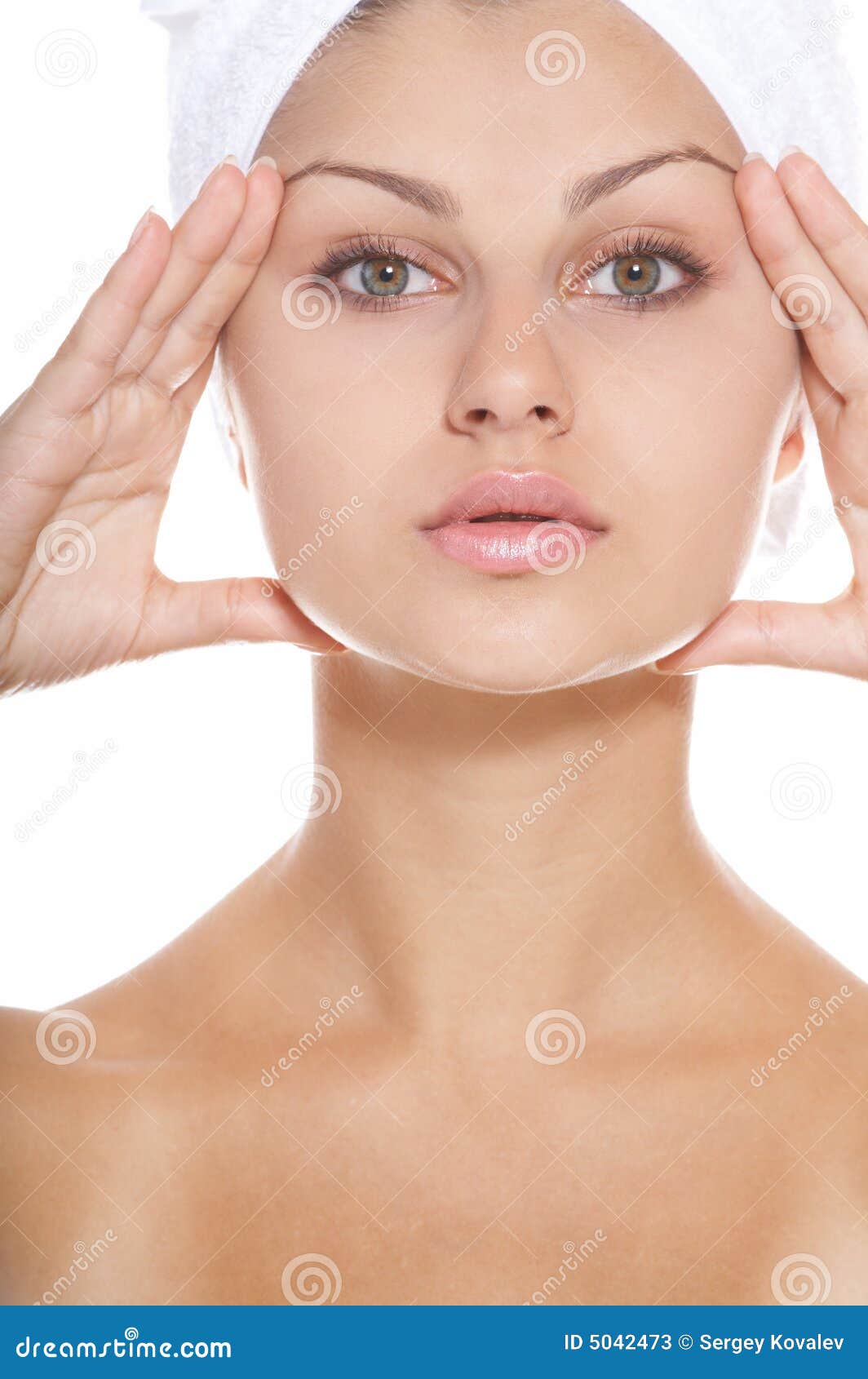 Spa beauty face stock image. Image of poses, eyes, beautiful - 5042473