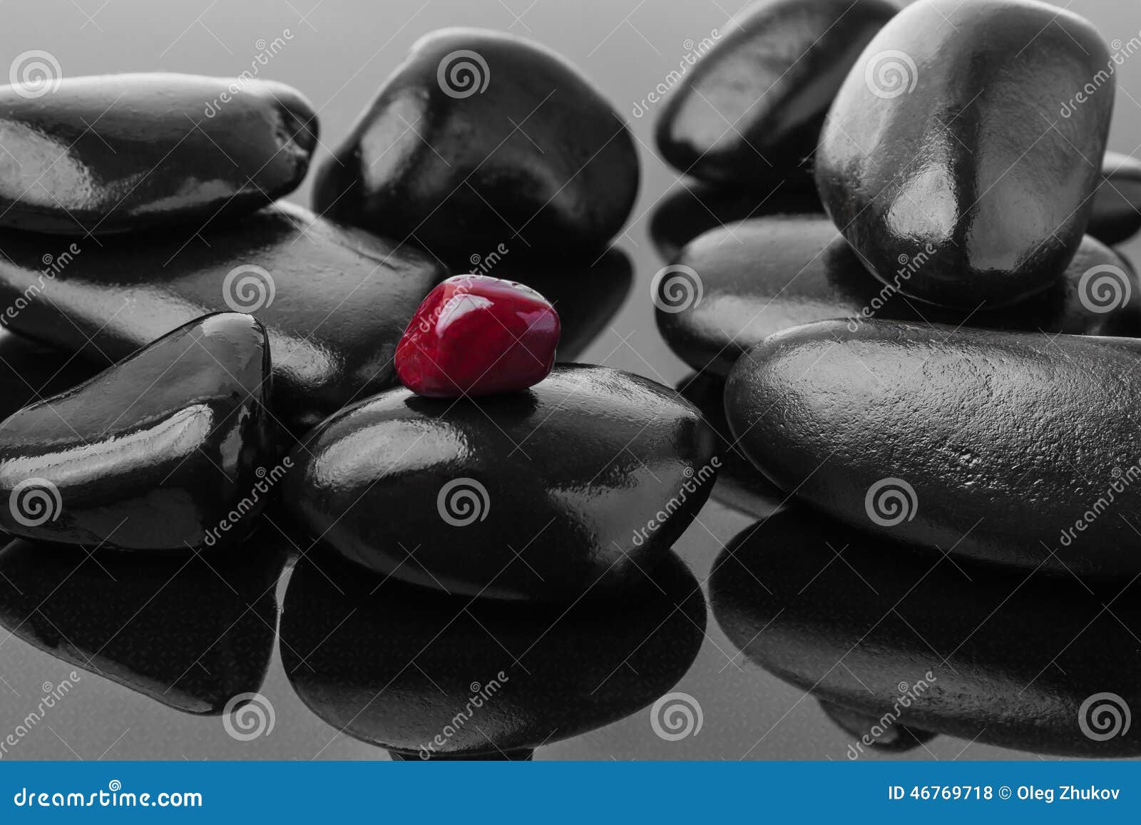 Spa with black stones stock photo. Image of reflection - 46769718