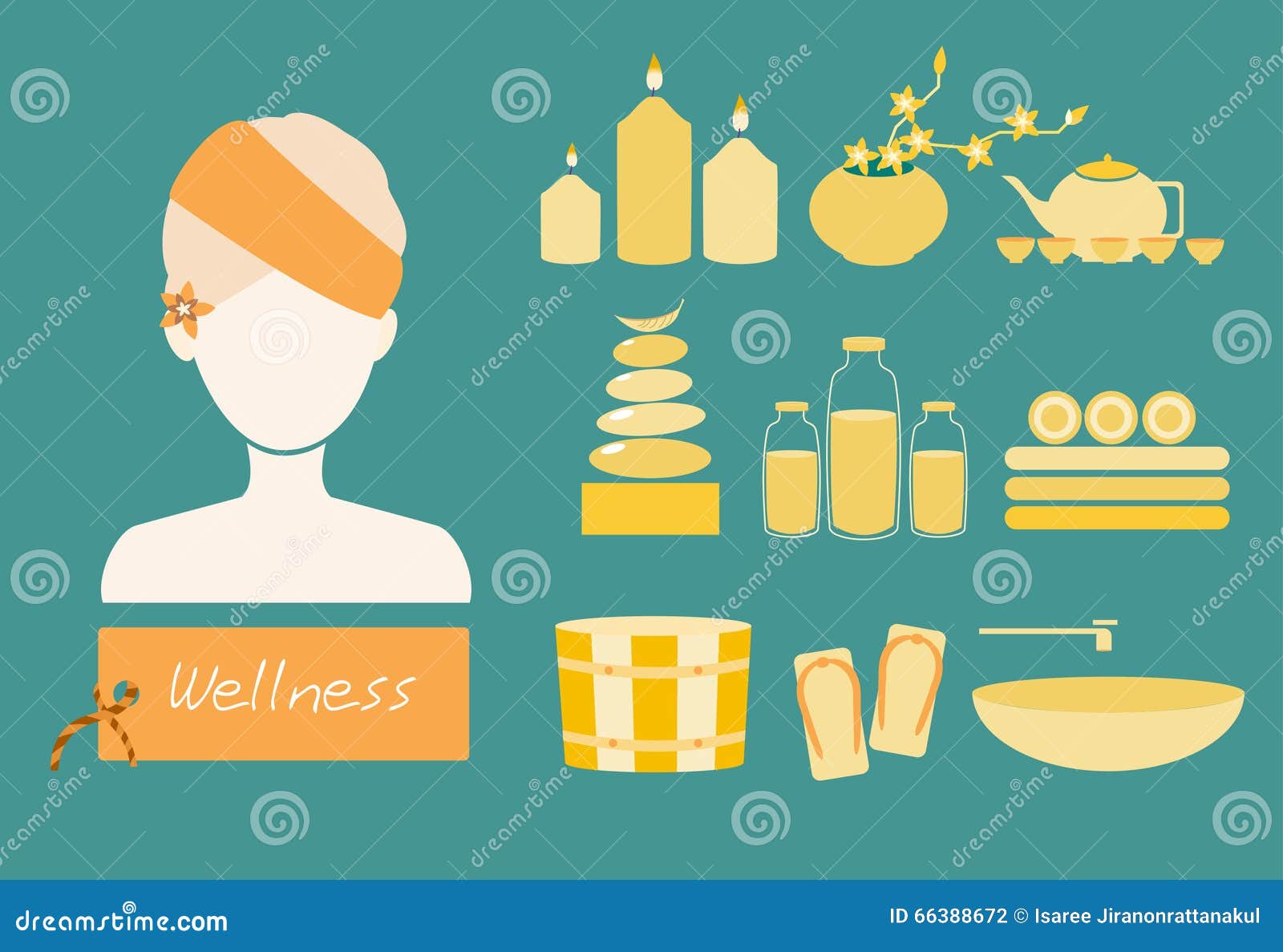 Spa and Body Care Icons Flat Set,Vector Illustrations Stock ...