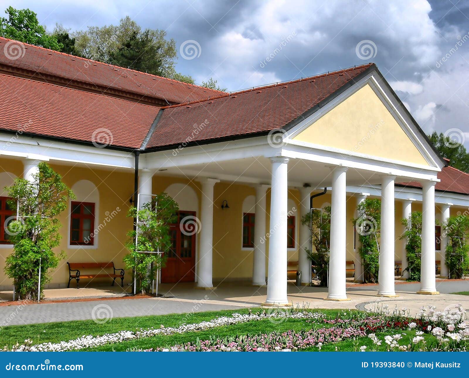 Spa building stock photo. Image of high, piestany, settee - 19393840