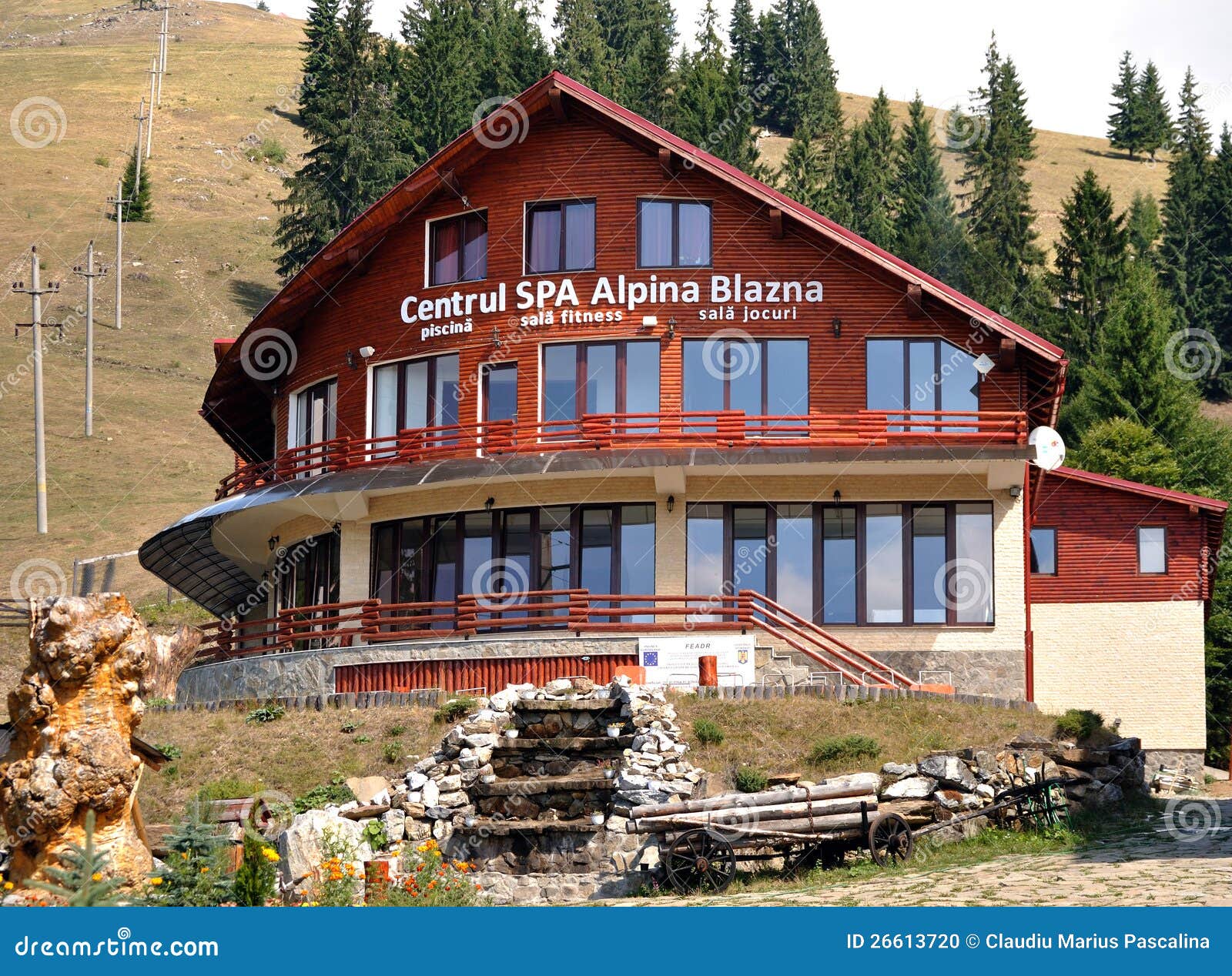 Spa building editorial image. Image of mountains, forest - 26613720