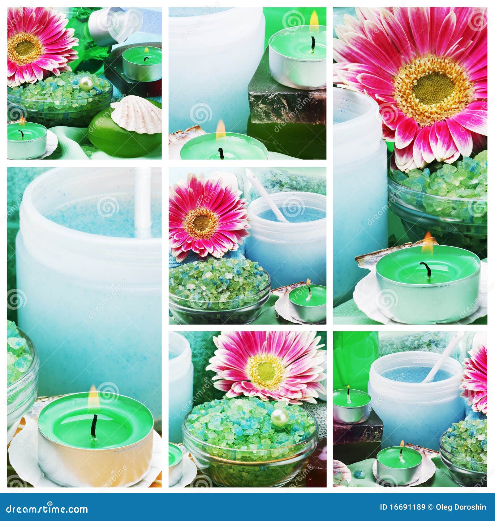 Spa Collage stock image. Image of pampering, bowl, collage - 16691189