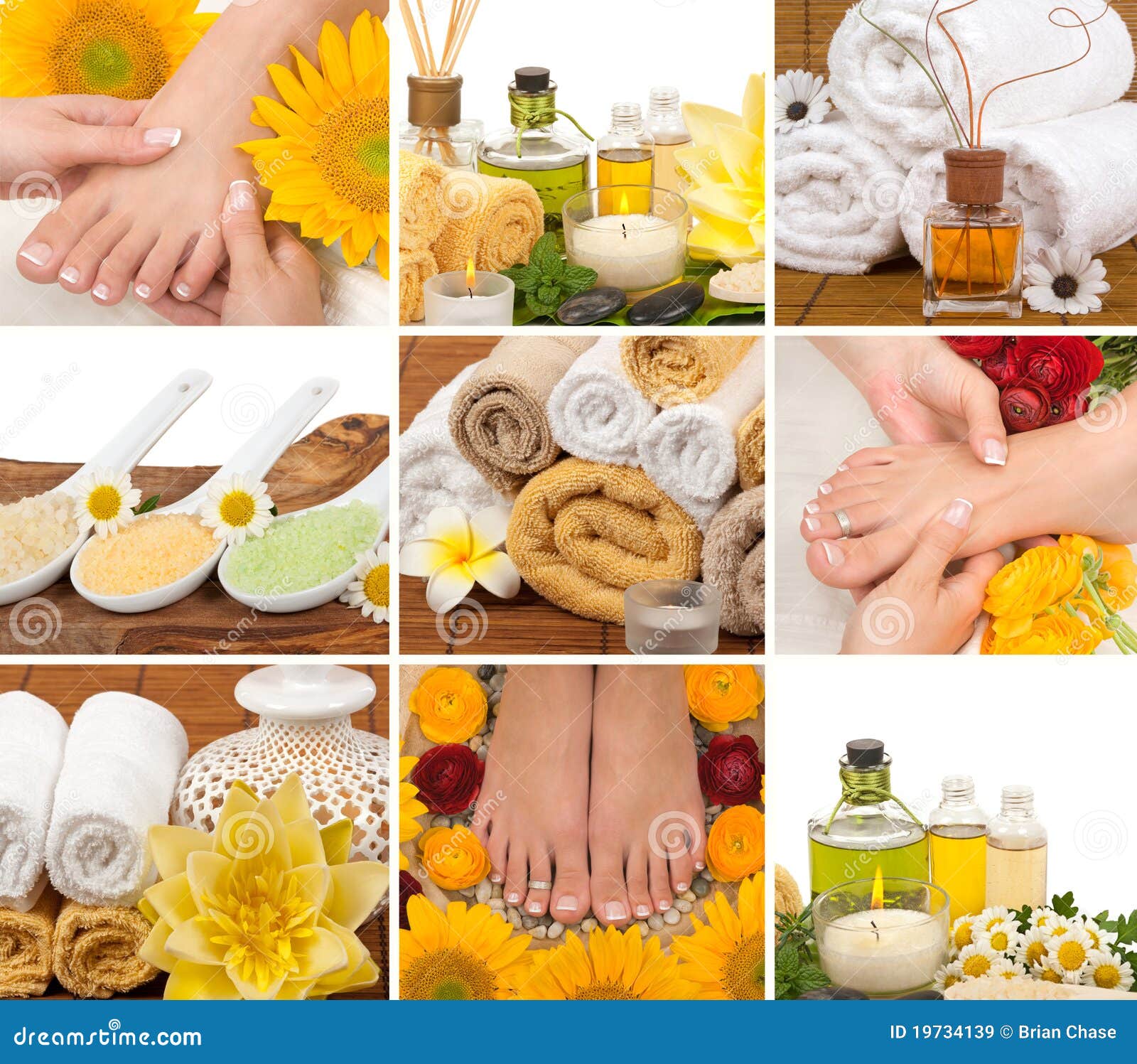Spa Collage Stock Image Image Of Lily Pebble Treatment 19734139