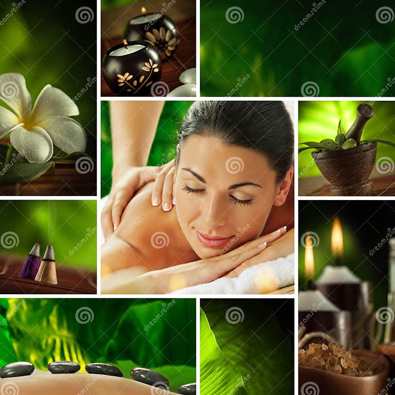 Spa collage stock image. Image of people, resort, collage - 26051421