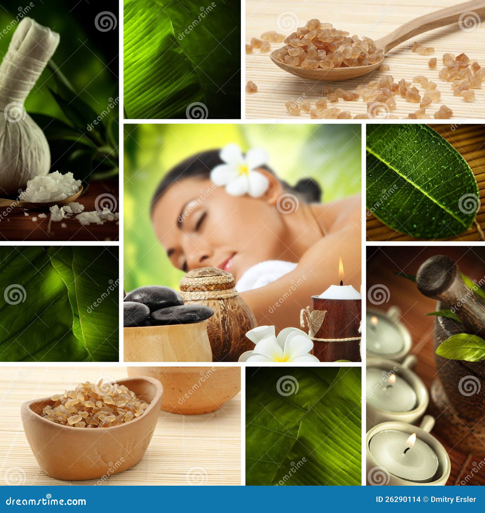 Spa collage stock photo. Image of salon, green, aroma - 26290114