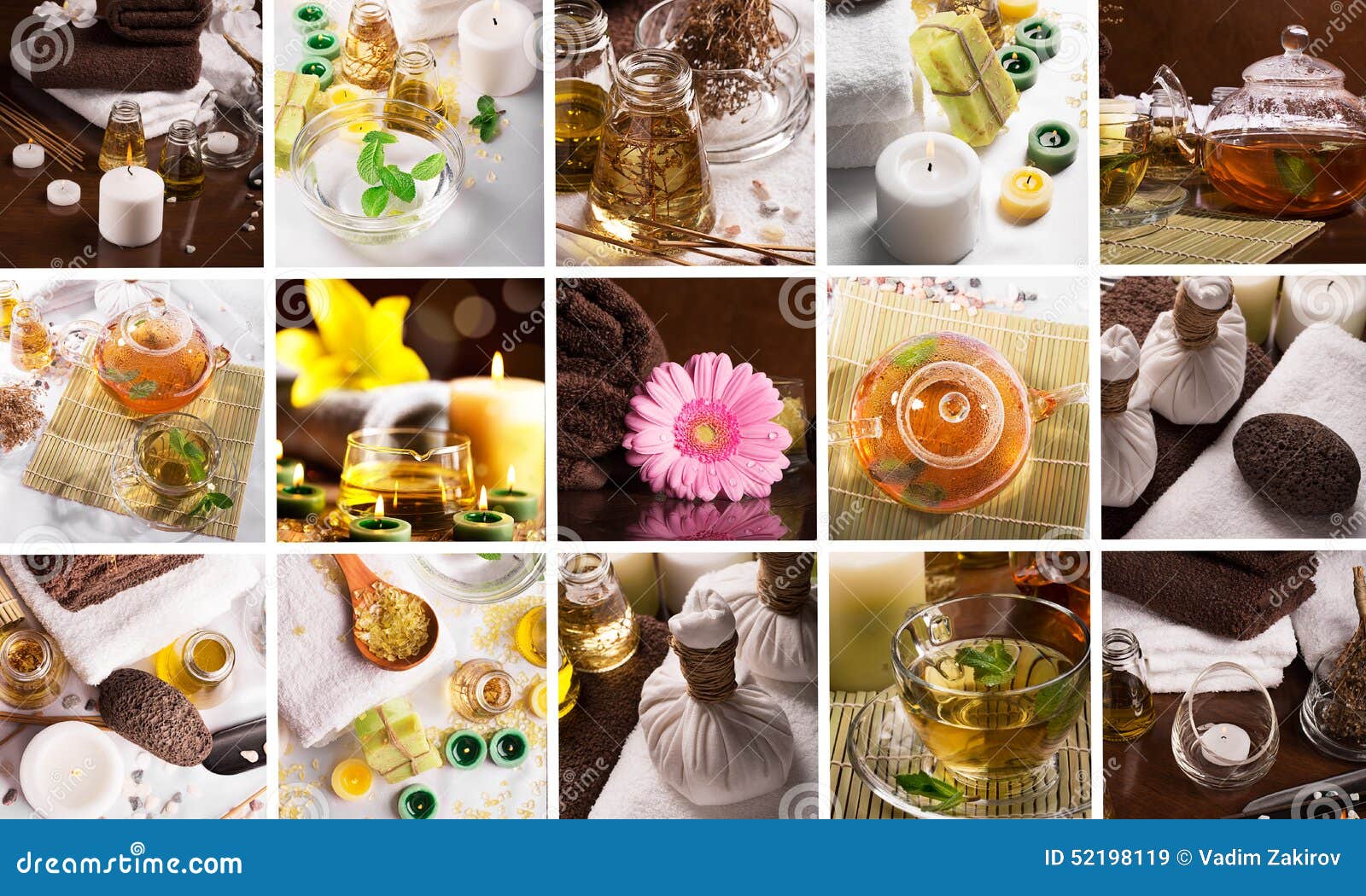 SPA collage stock image. Image of massage, copy, mint - 52198119