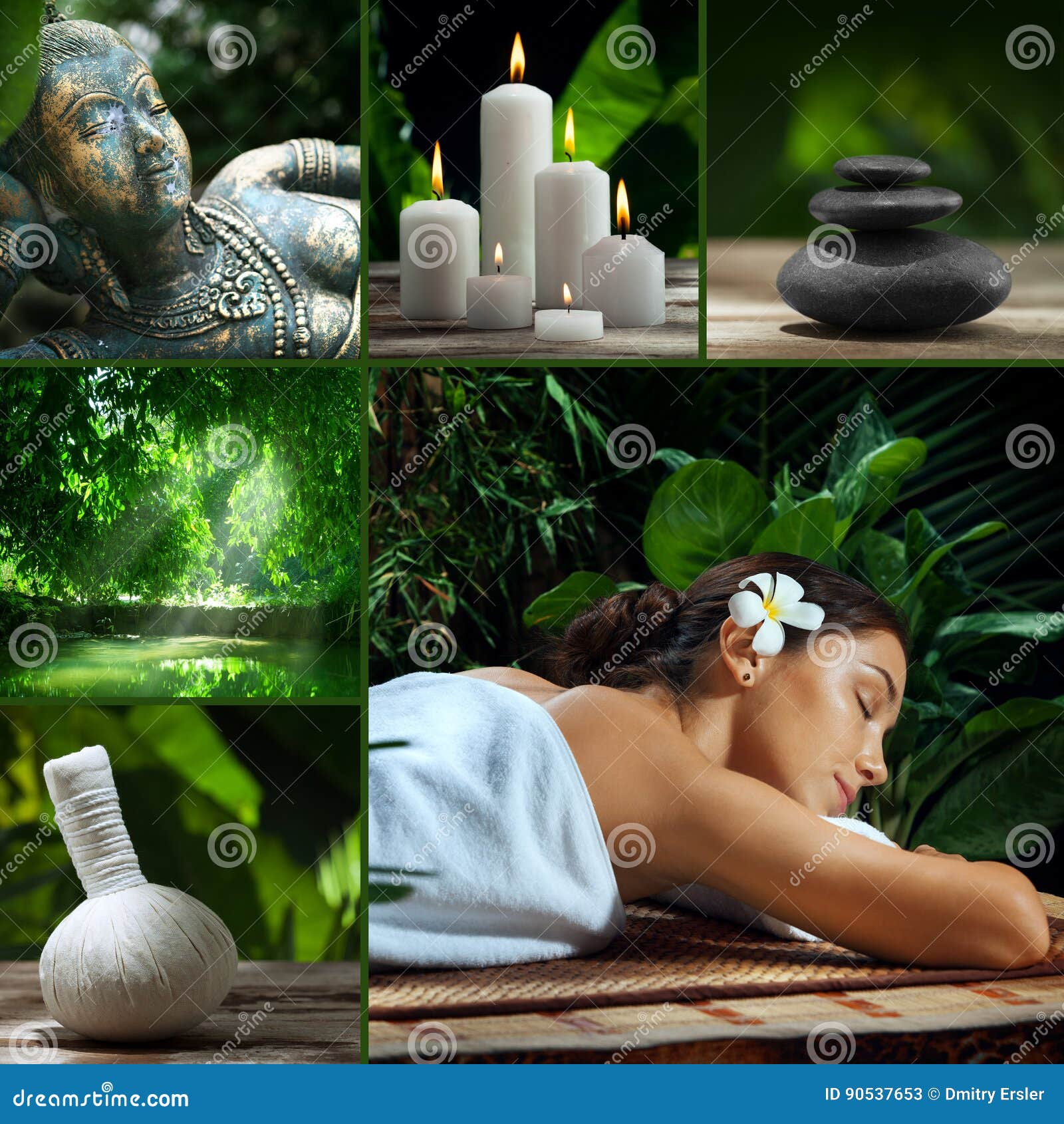 Spa collage stock image. Image of frangipani, relax, female - 90537653