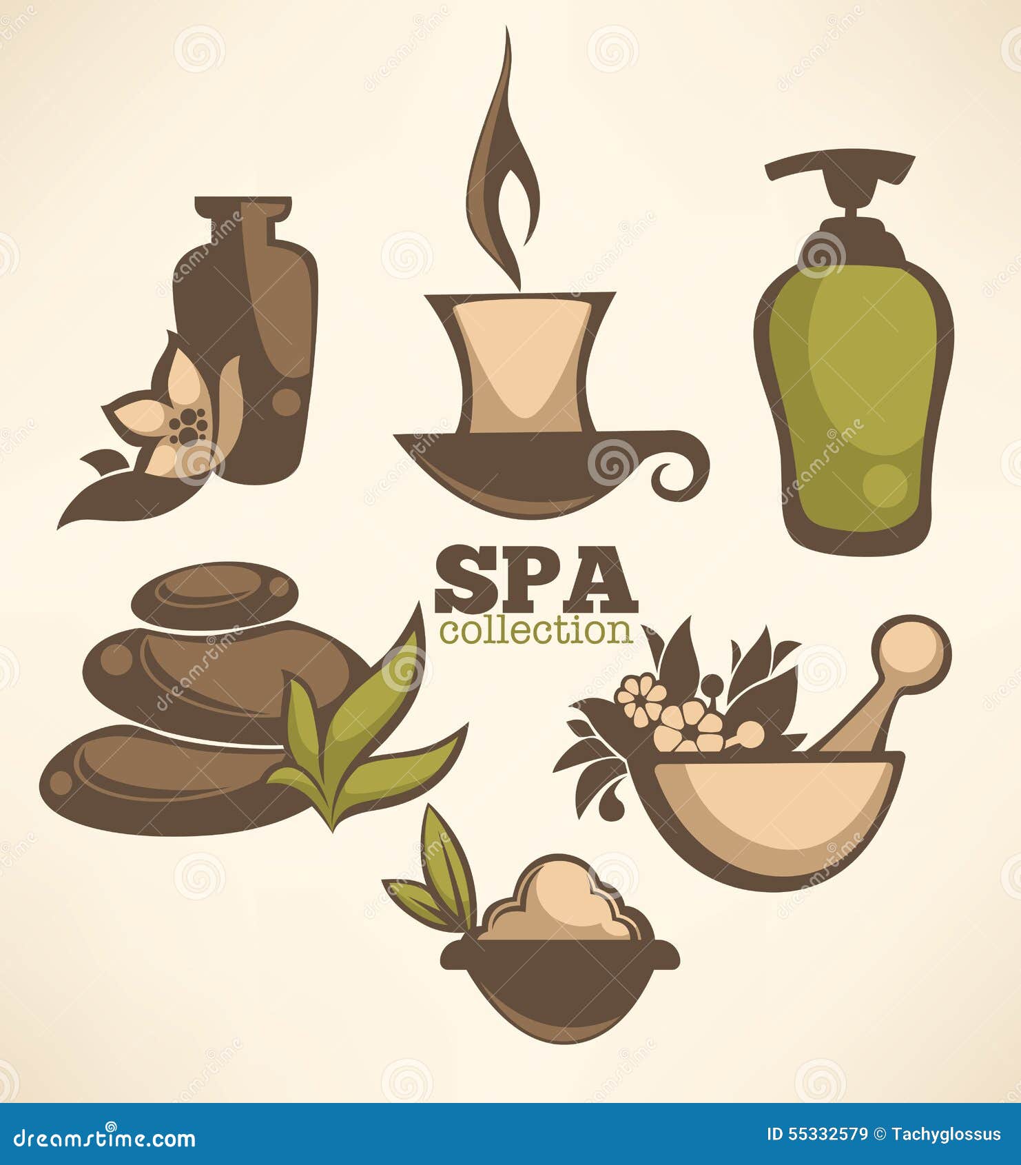 Spa collection stock vector. Illustration of leisure - 55332579