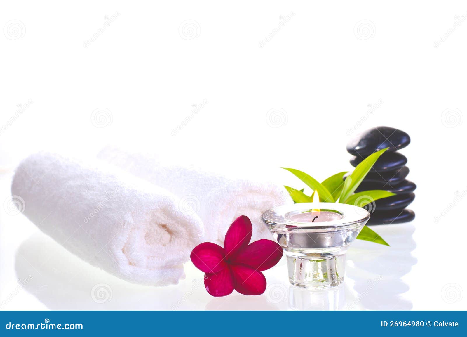 Spa Concept with Black Zen Stones and Red Flower Stock Photo - Image of ...