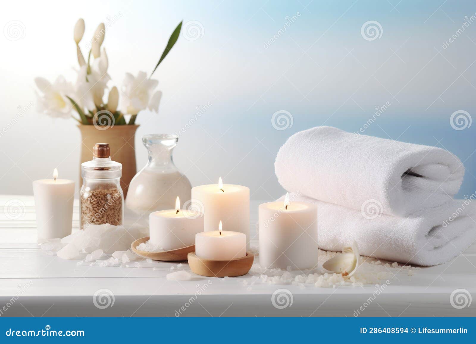 Spa Essentials: Relaxation and Self-Care Stock Illustration ...