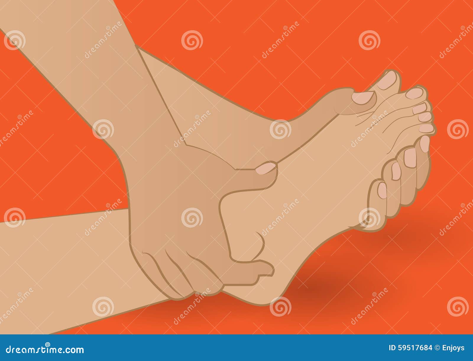 Spa Feet Cartoon Flat Illustration Stock Illustration - Illustration of ...