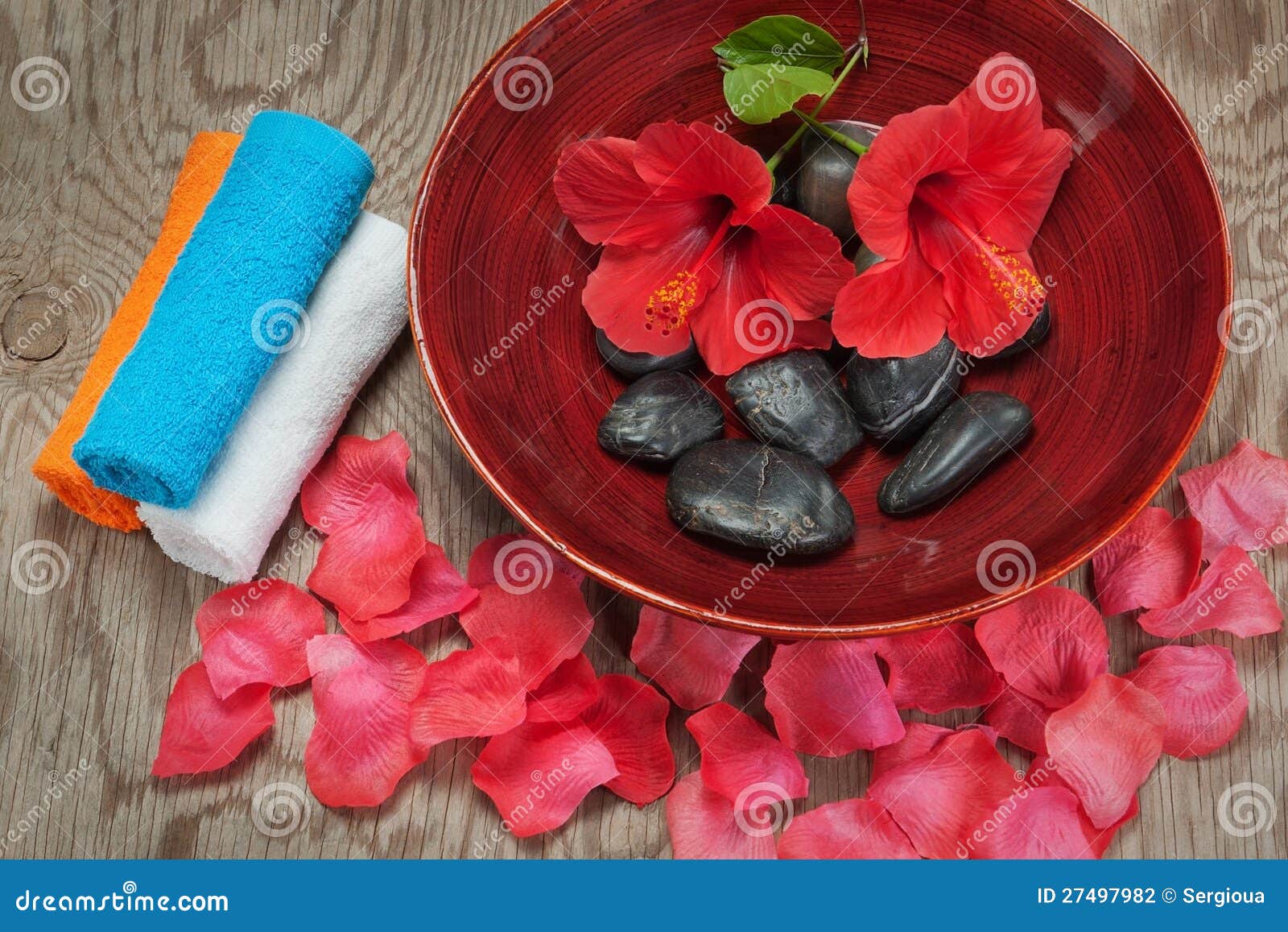 Spa flower arrangement. stock photo. Image of clean, alternative - 27497982