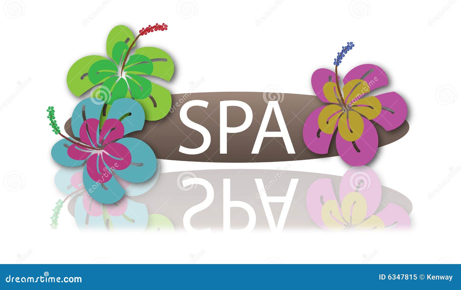 Spa Flower Bar stock illustration. Illustration of green - 6347815