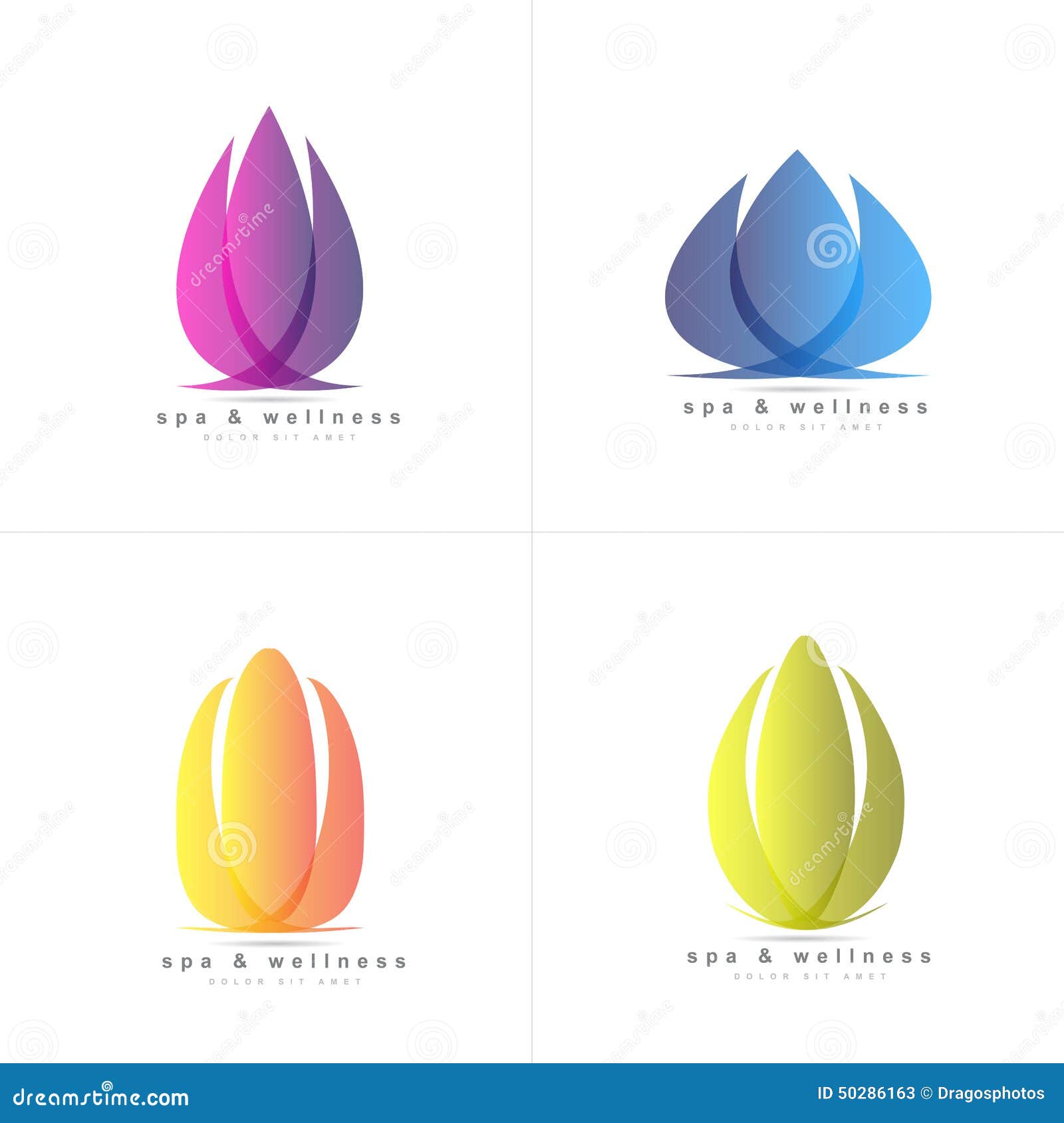 Spa flower logo stock vector. Illustration of medittion - 50286163