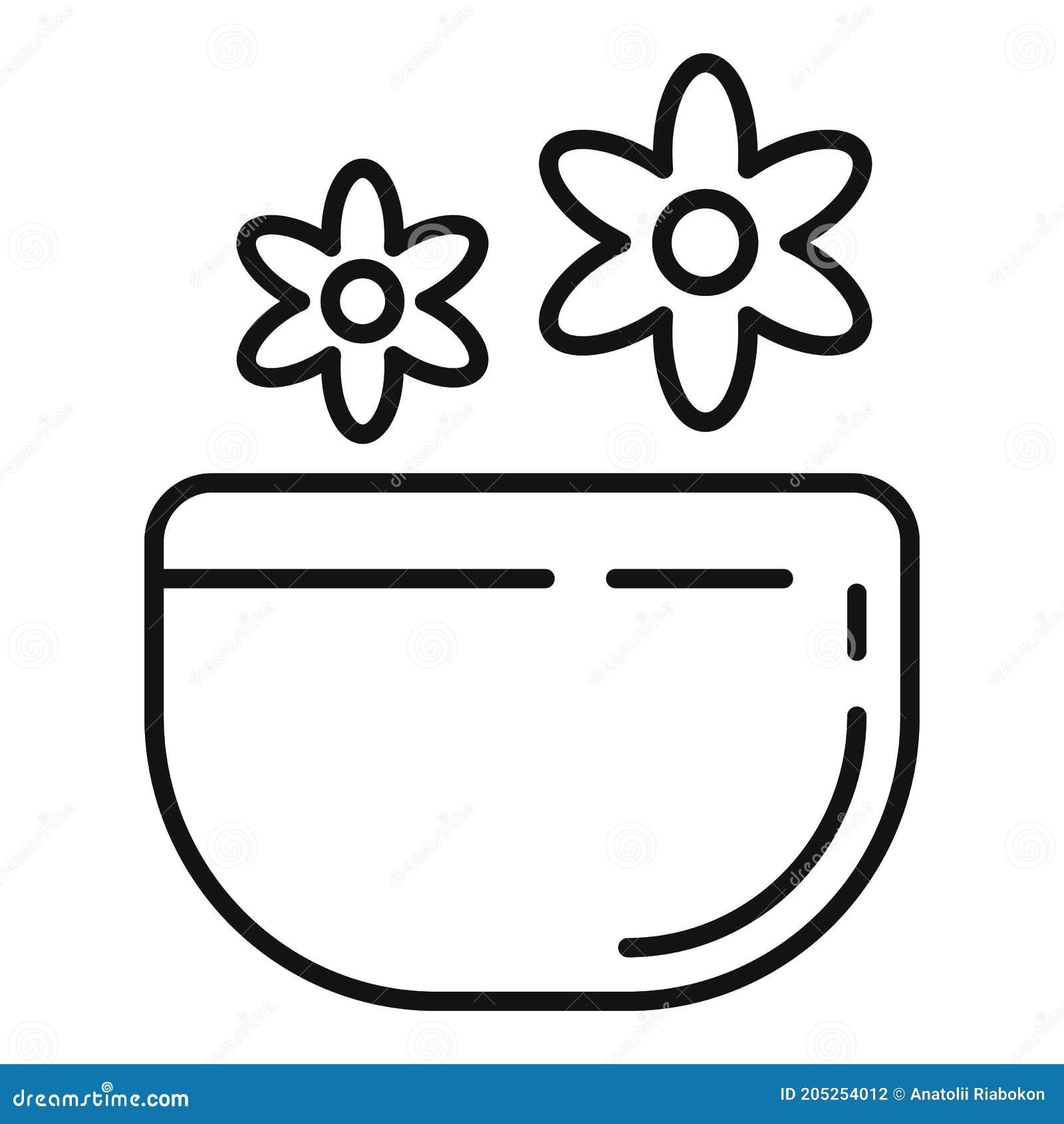 Spa Flowers Icon, Outline Style Stock Vector - Illustration of design ...