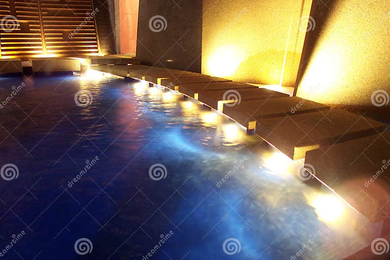 Spa fountain stock image. Image of lights, yellow, water - 124587