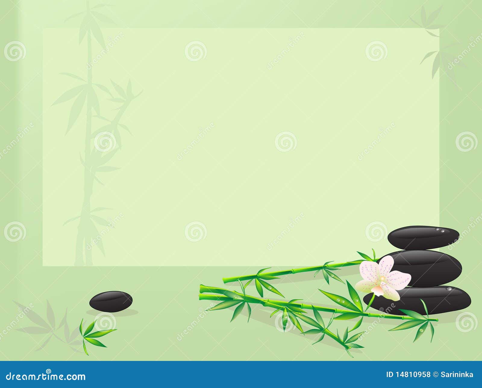 Spa frame stock vector. Illustration of botany, plant - 14810958