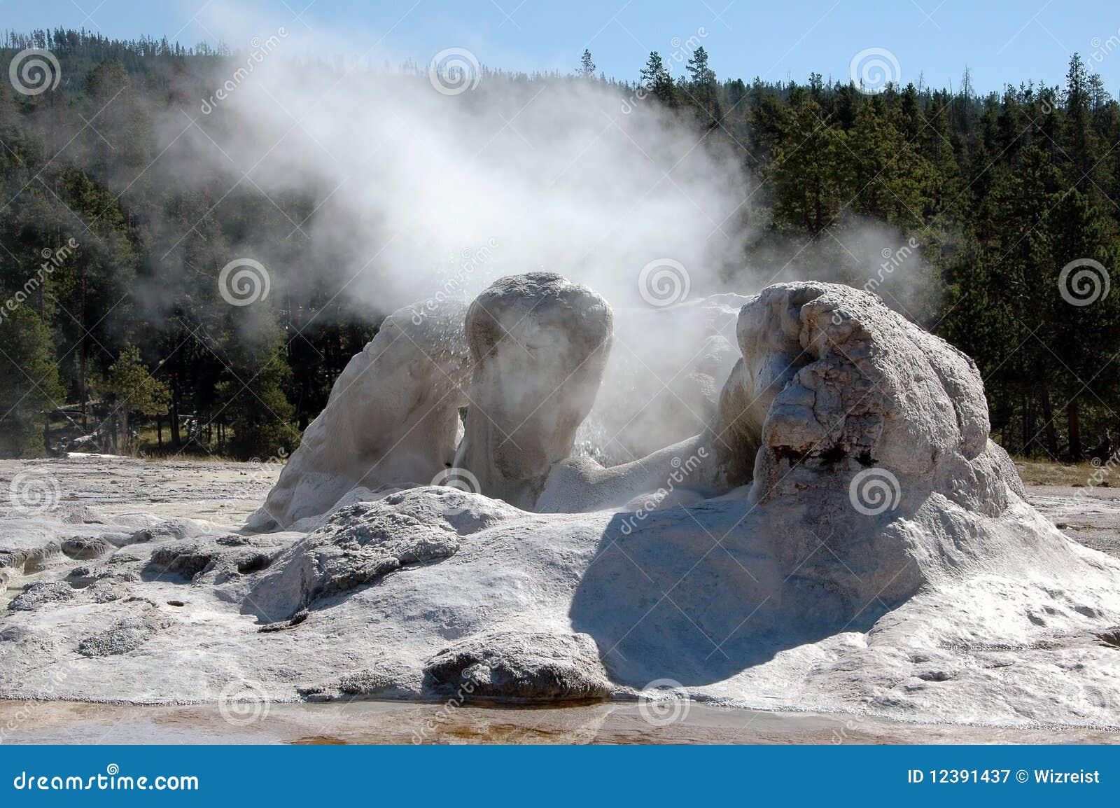Spa Geyser Steam stock image. Image of mist, warm, area - 12391437