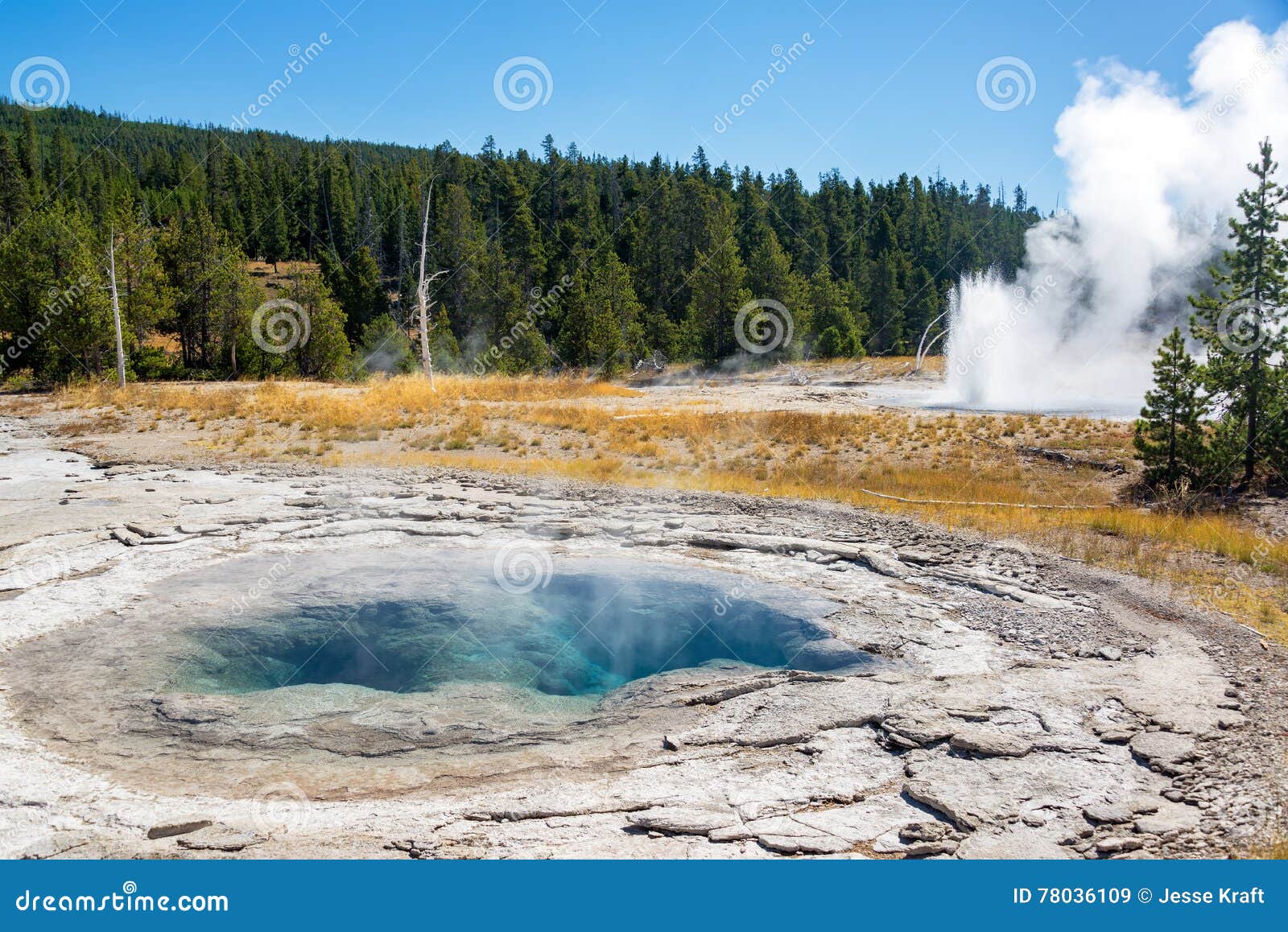 Spa Geyser View stock image. Image of scene, natural - 78036109