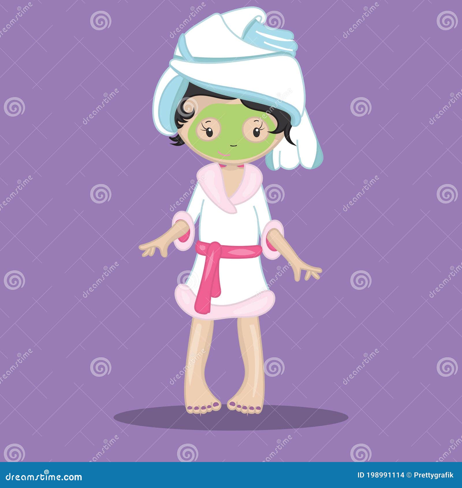 Spa girls 08 stock vector. Illustration of vector, girls - 198991114