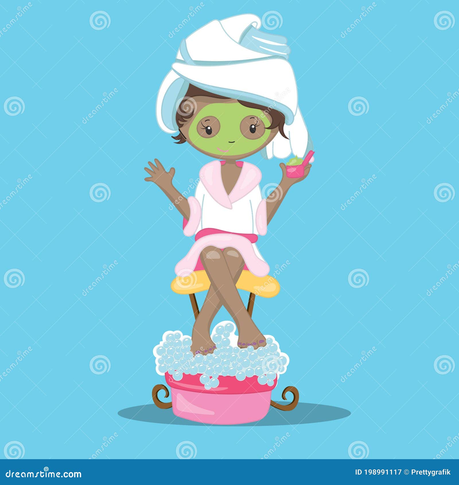 Spa girls 09 2 stock vector. Illustration of vector - 198991117