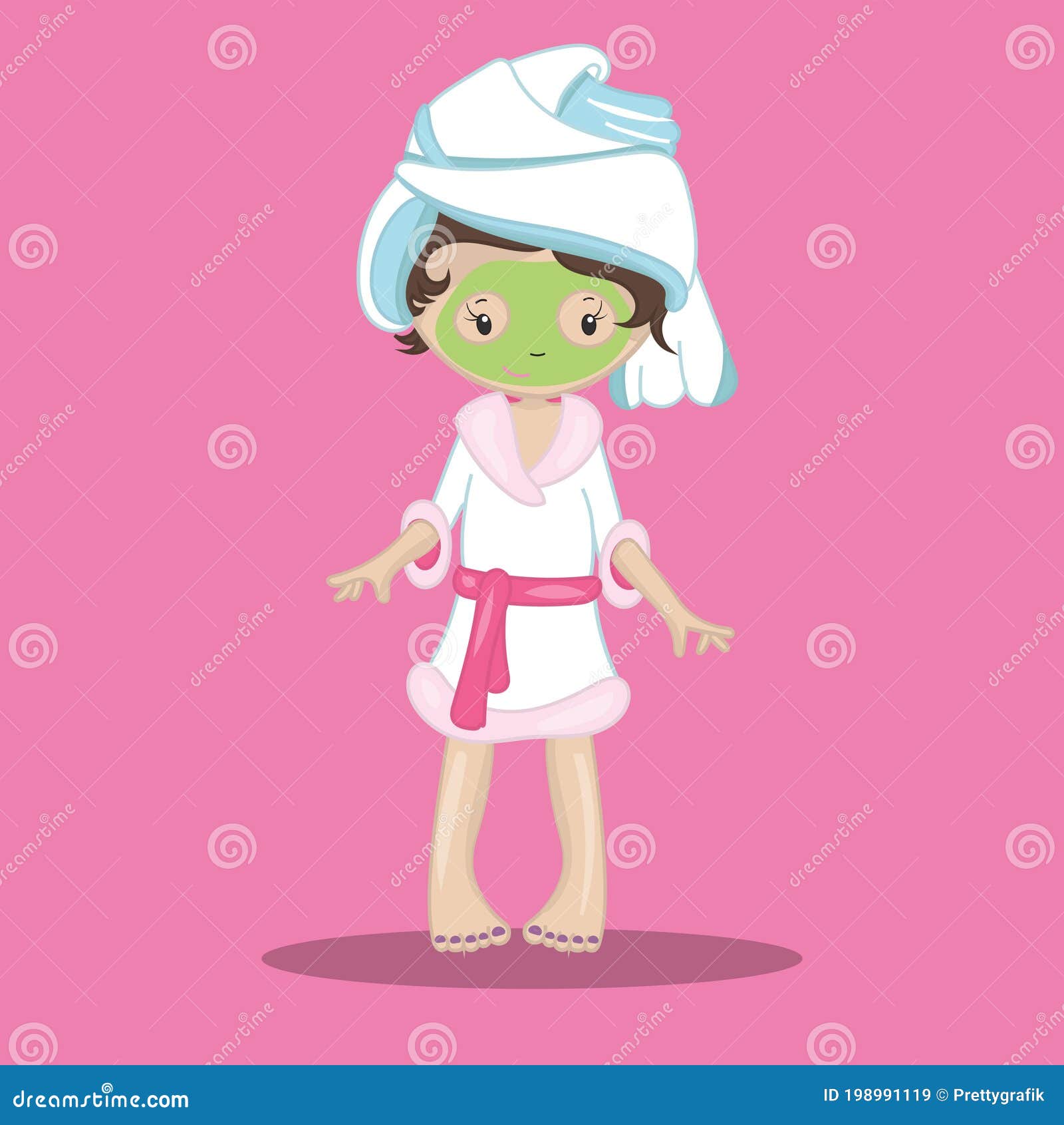 Spa girls 10 stock vector. Illustration of vector, girls - 198991119