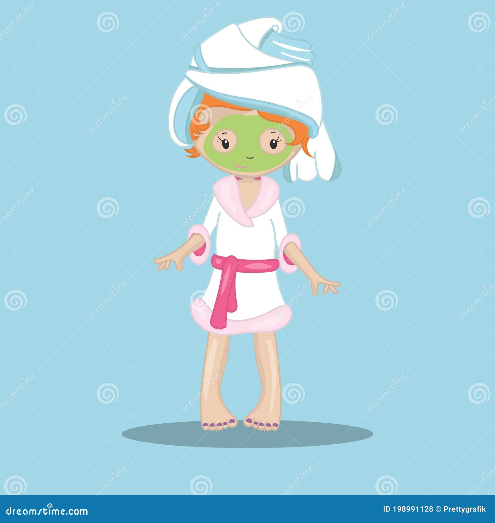 Spa girls 16 stock vector. Illustration of vector, girls - 198991128