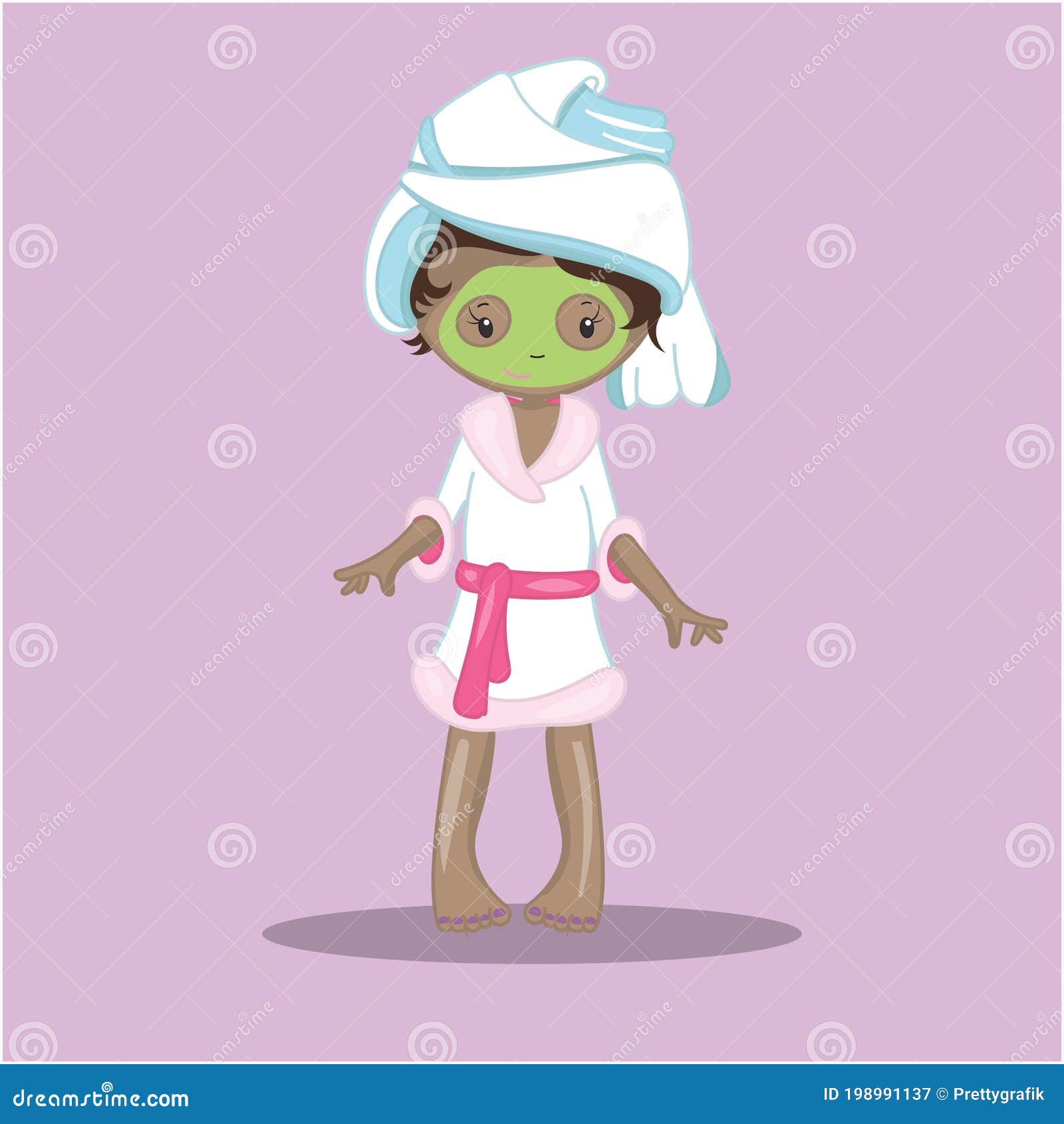 Spa girls 21 2 stock vector. Illustration of vector - 198991137