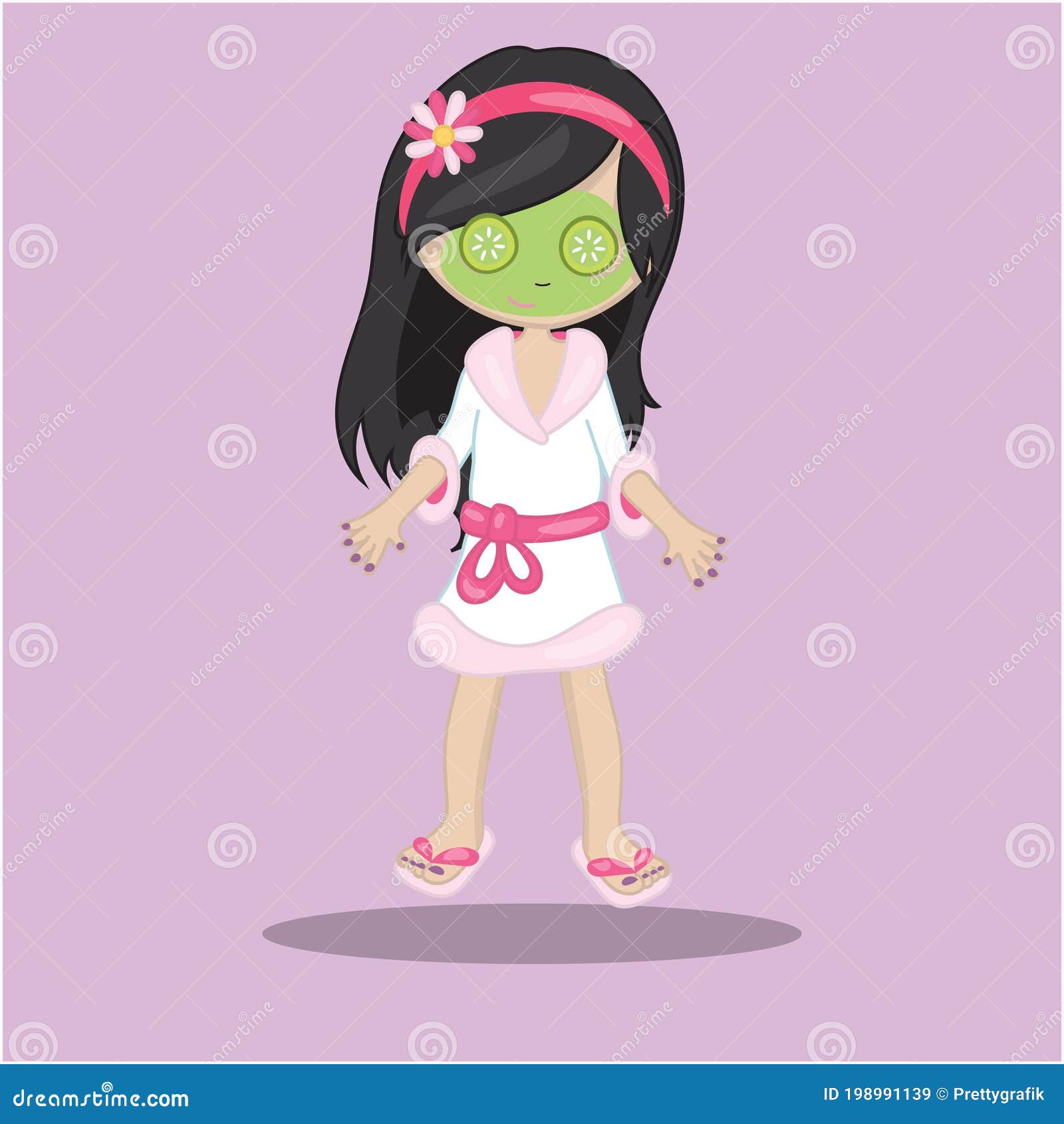 Spa girls 21 stock vector. Illustration of vector, girls - 198991139