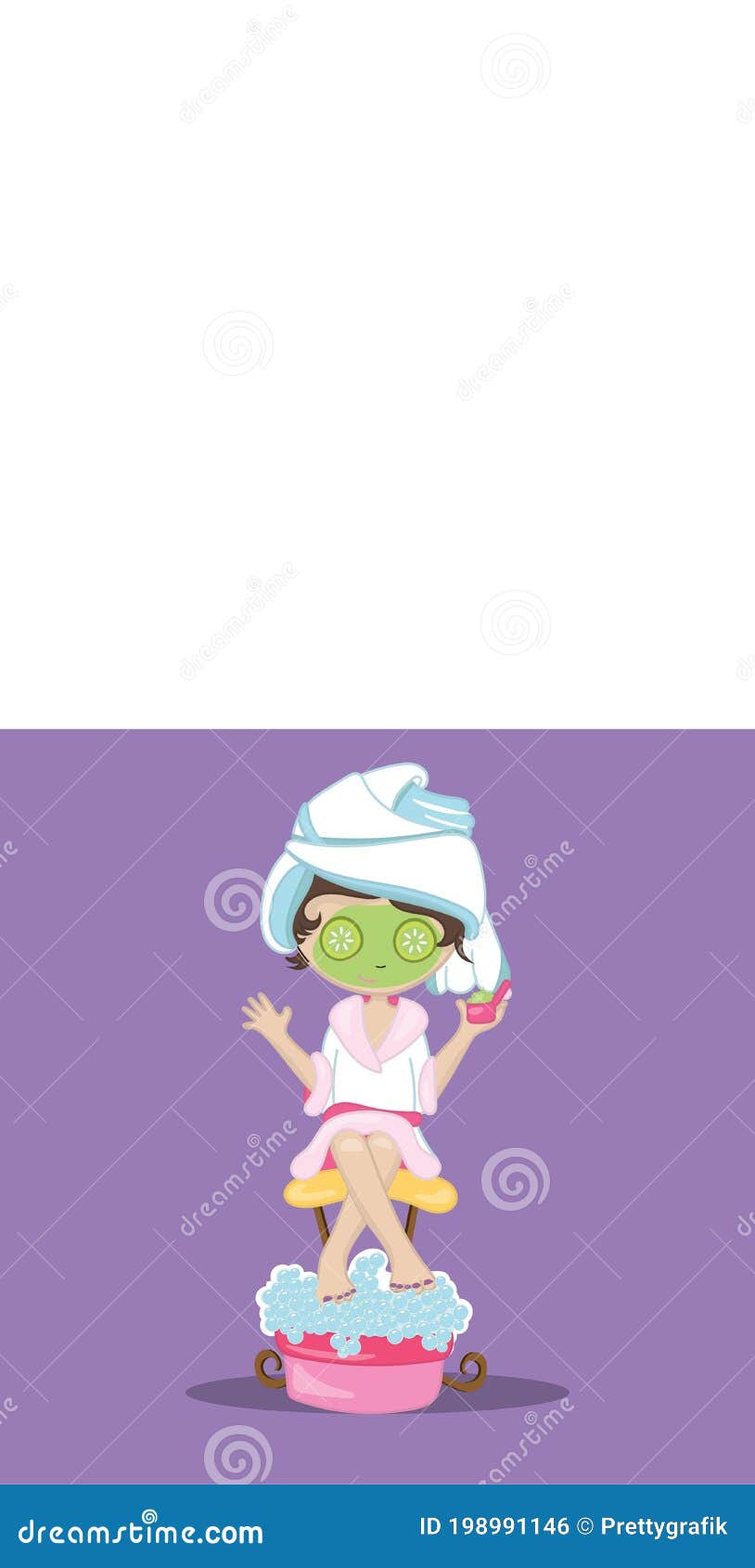 Spa girls 27 stock vector. Illustration of vector, girls - 198991146