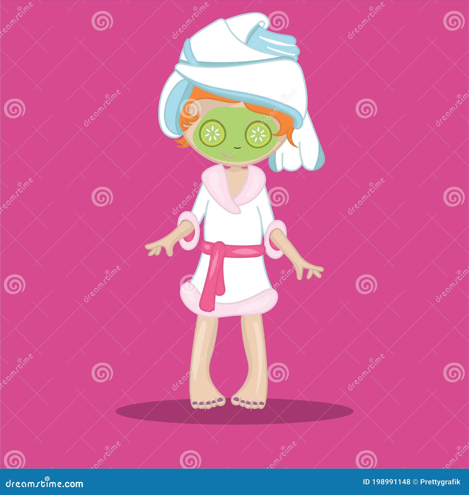 Spa girls 29 stock vector. Illustration of vector, girls - 198991148