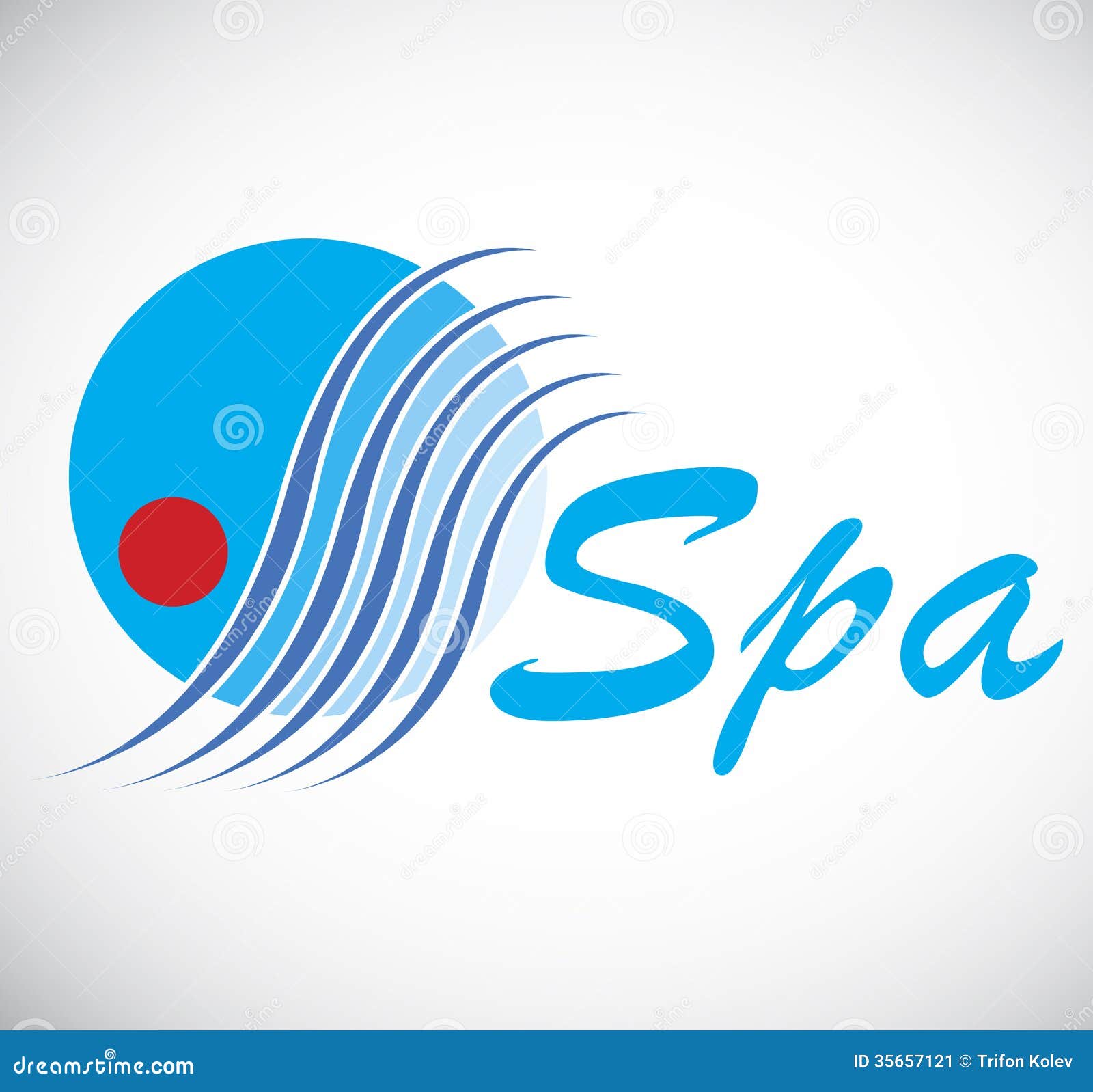 Spa hotel logo stock vector. Illustration of relax, blue - 35657121