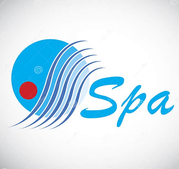 Spa hotel logo stock vector. Illustration of relax, blue - 35657121