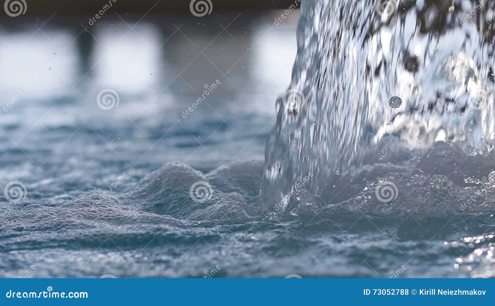 Spa Hydrotherapy Waterfall Jet Swimming Pool Water Stock Video Footage ...