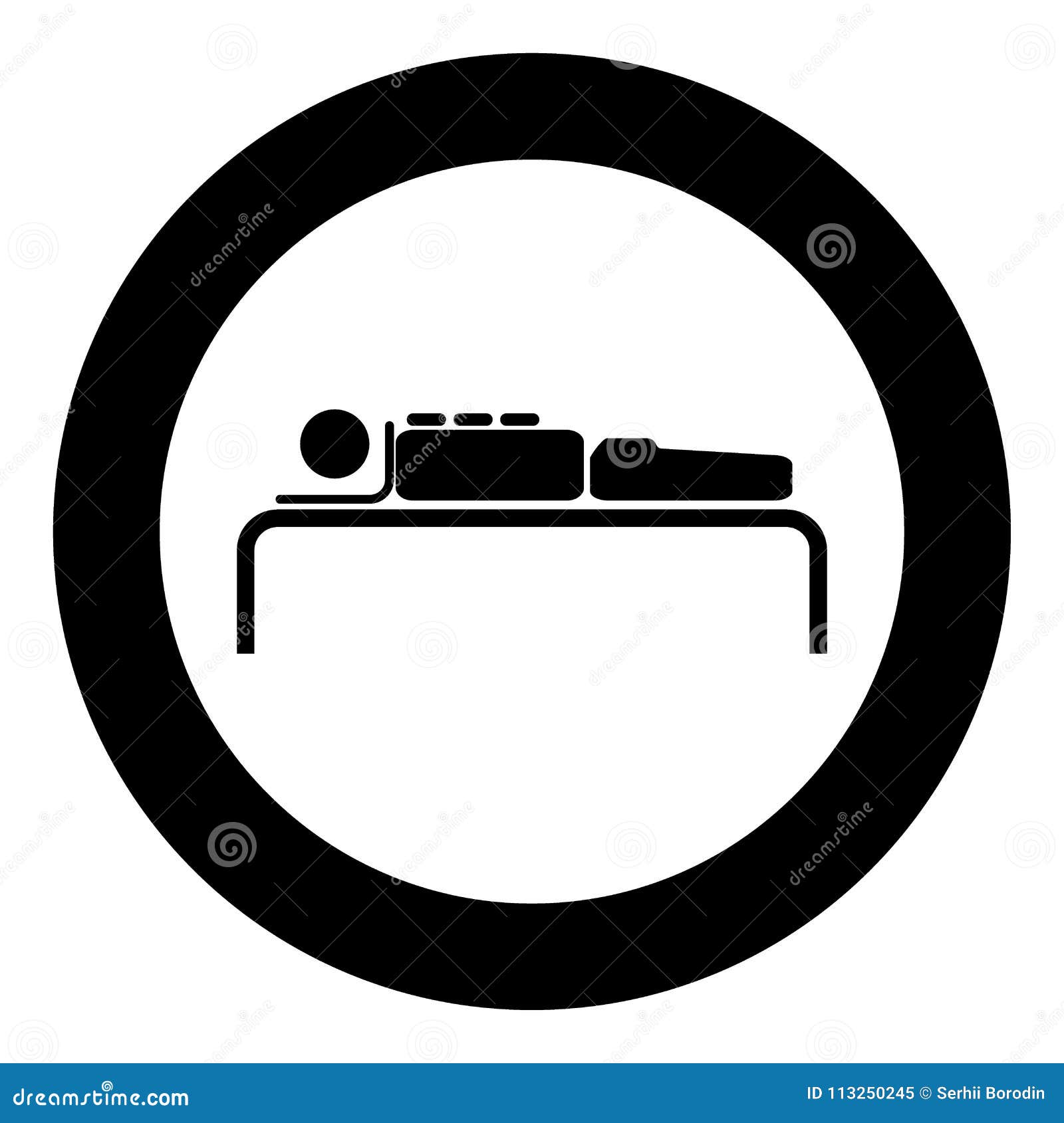 SPA Icon Black Color in Circle Stock Vector - Illustration of herbal ...