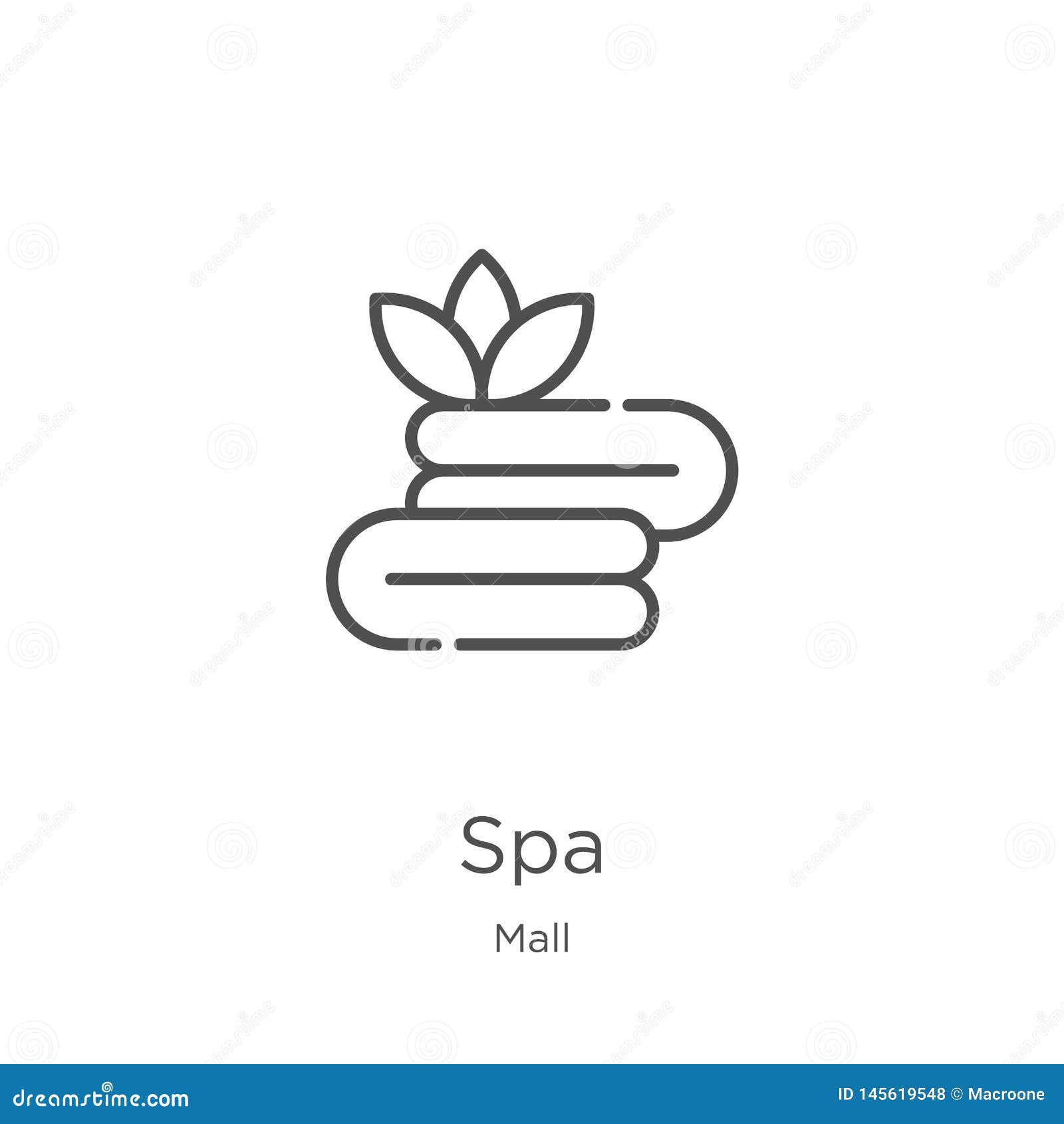 Spa Icon Vector from Mall Collection. Thin Line Spa Outline Icon Vector ...