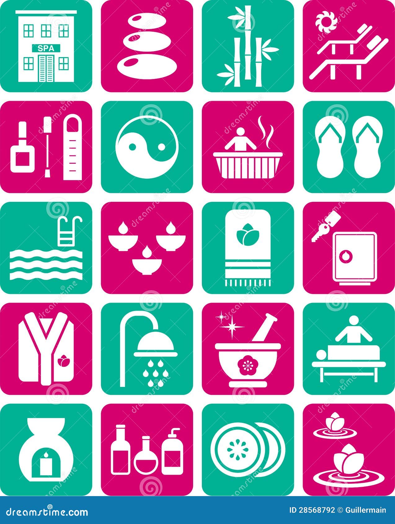 Spa icons stock vector. Illustration of resort, bathing - 28568792