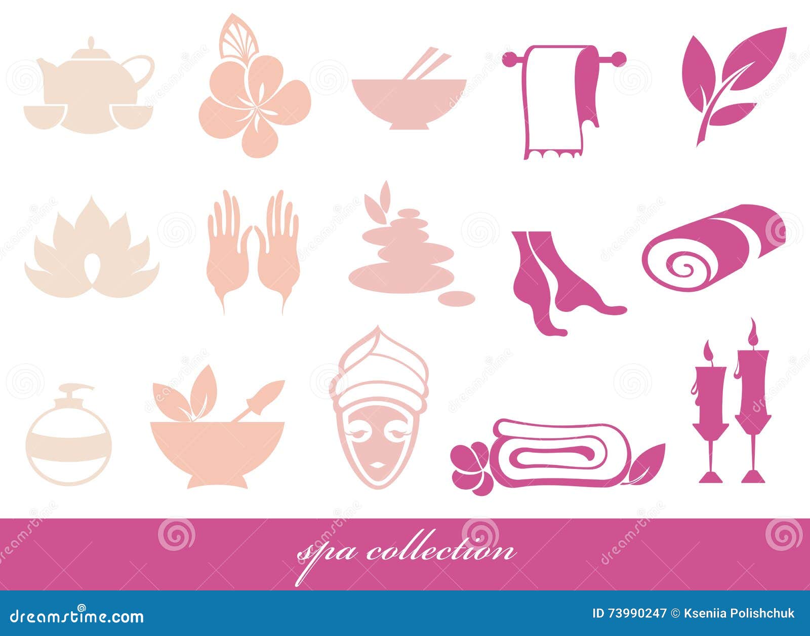 Spa icons set stock vector. Illustration of collection - 73990247