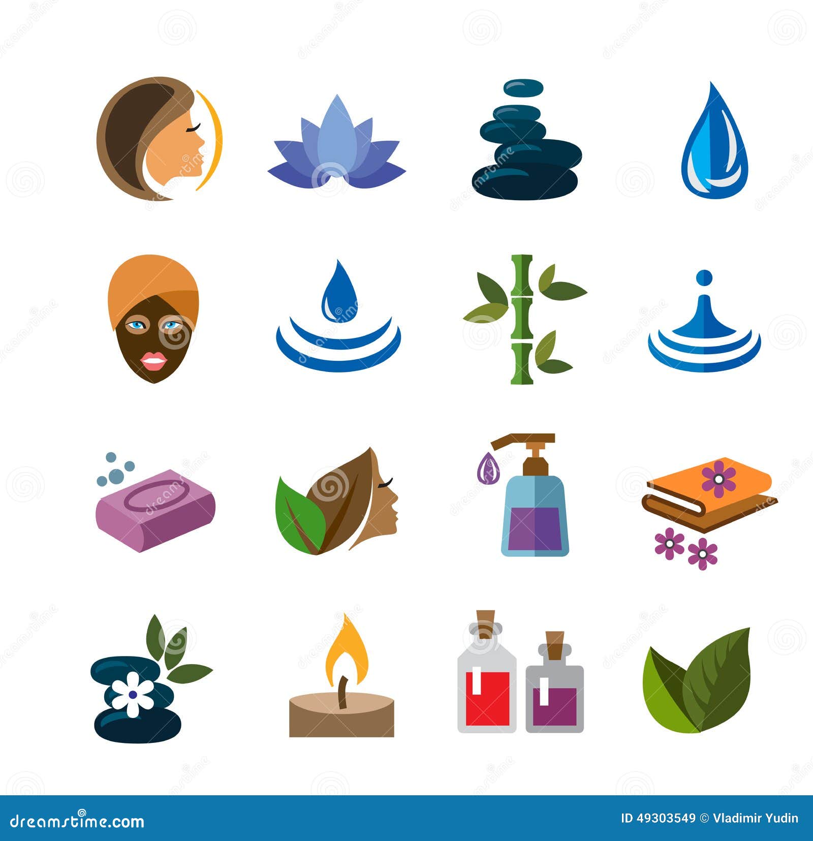 Spa icons stock vector. Illustration of sauna, isolated - 49303549