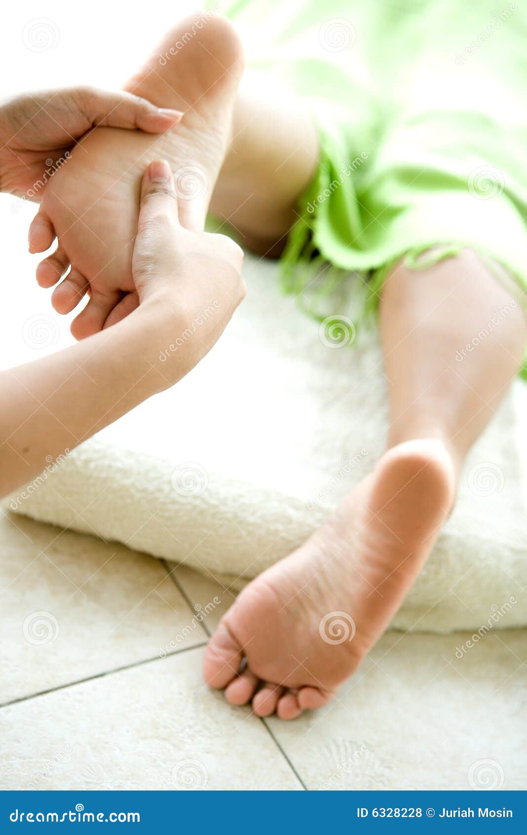 Spa Image of Feminine Foot Being Massaged Stock Photo - Image of ...