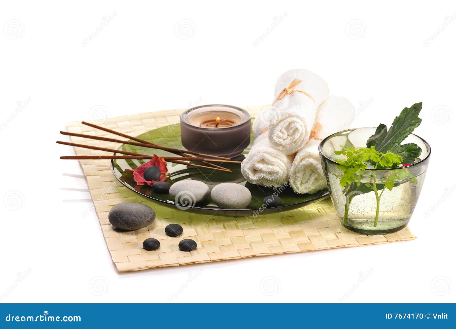 Spa with incense sticks stock photo. Image of towel, sticks - 7674170