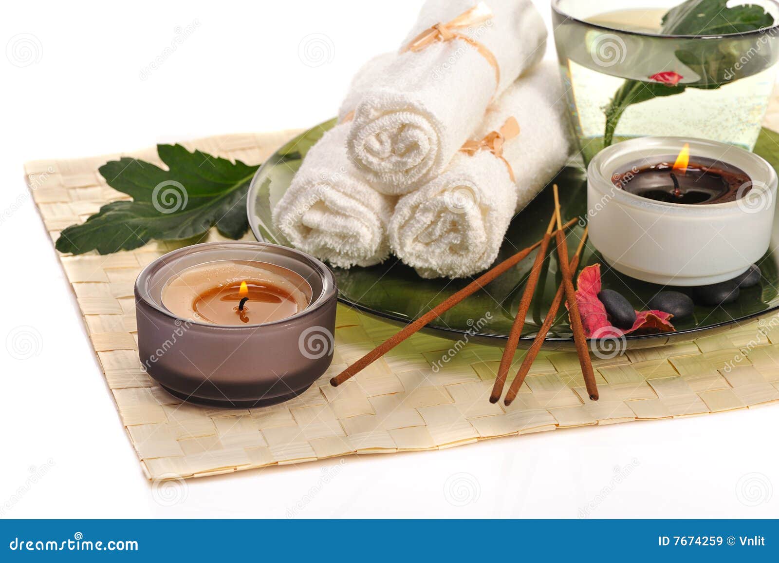 Spa with incense sticks stock image. Image of candid, flower - 7674259