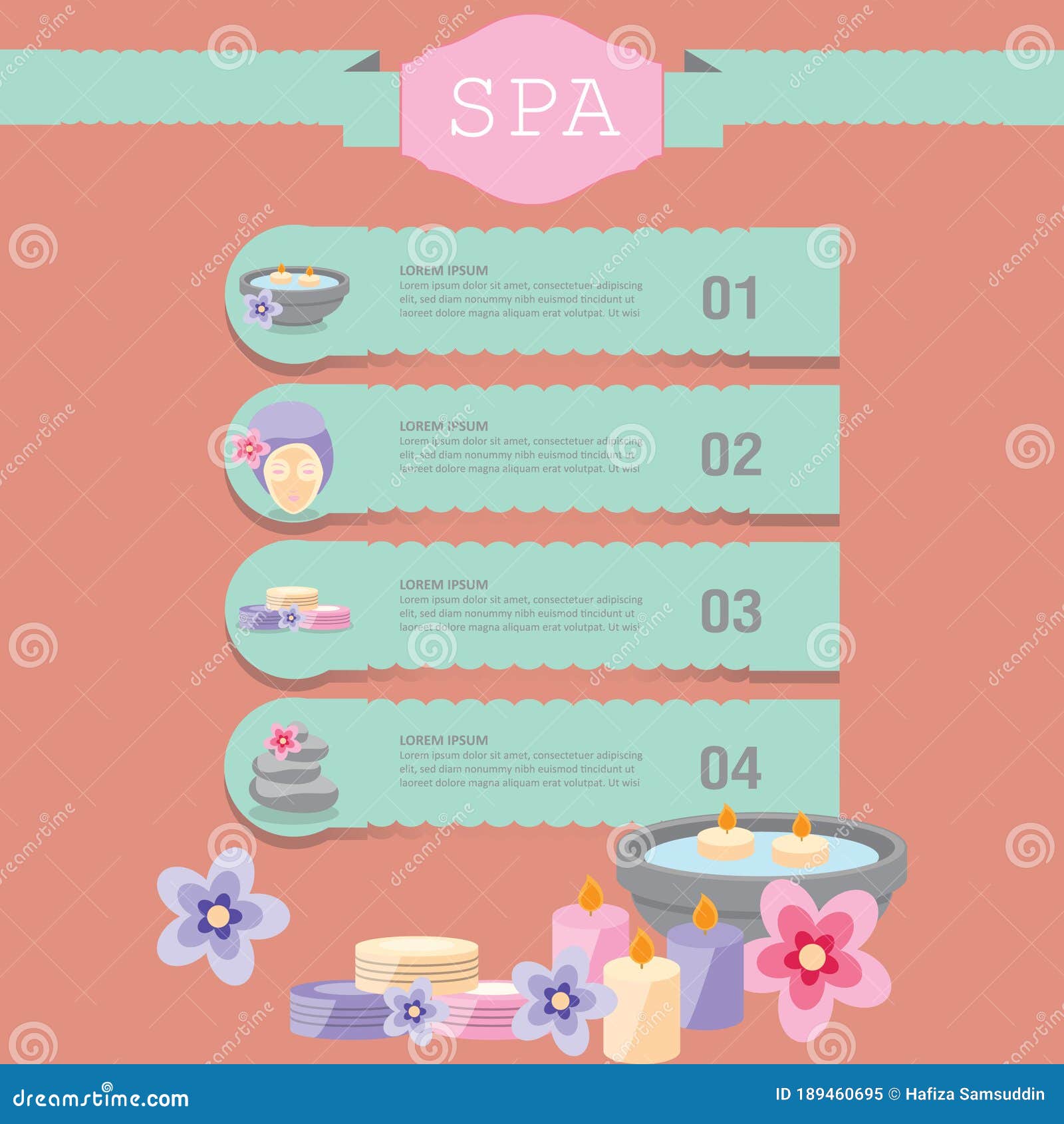 Spa Infographic. Vector Illustration Decorative Design Stock Vector ...