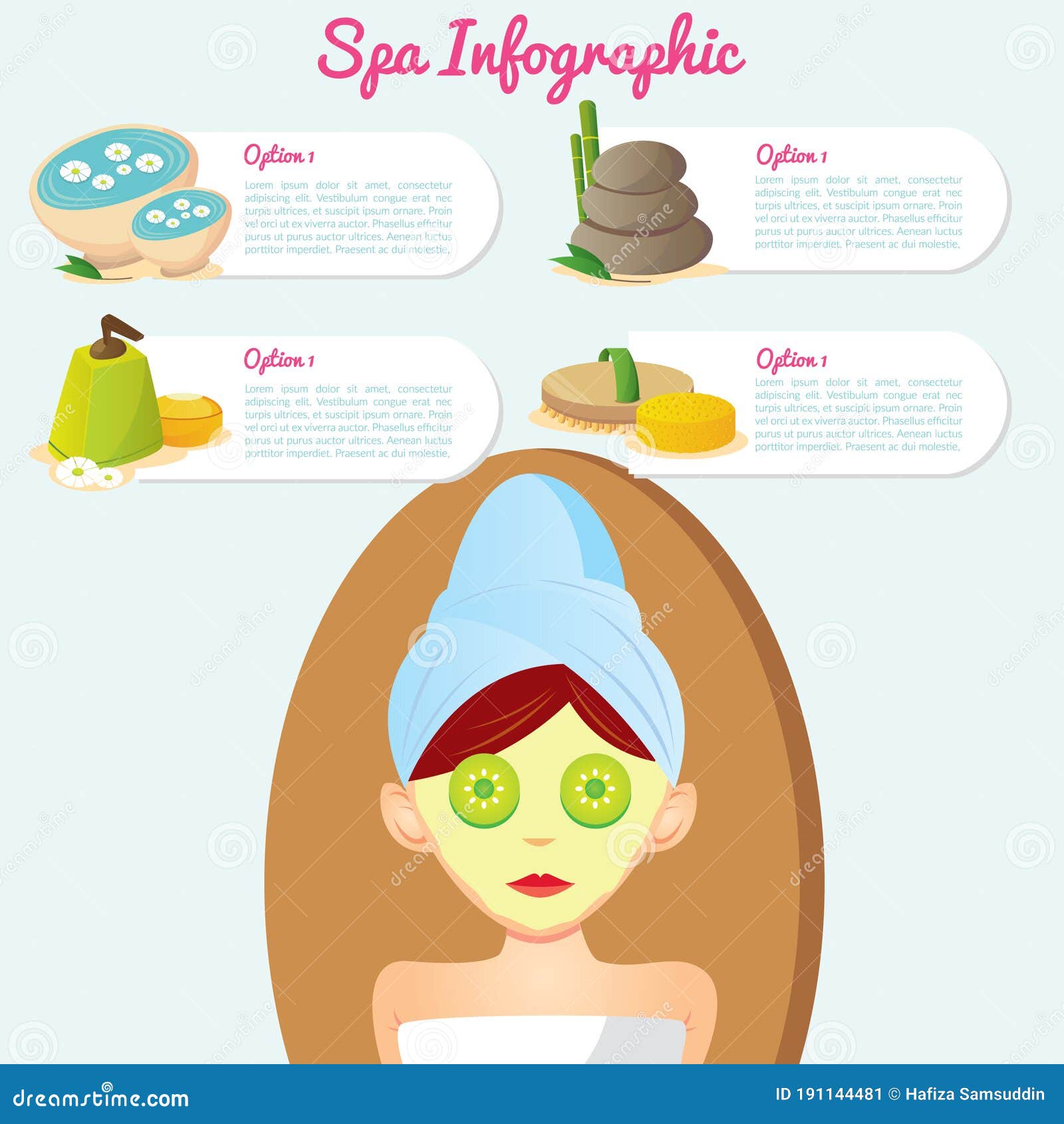 Spa Infographic. Vector Illustration Decorative Design Stock Vector ...