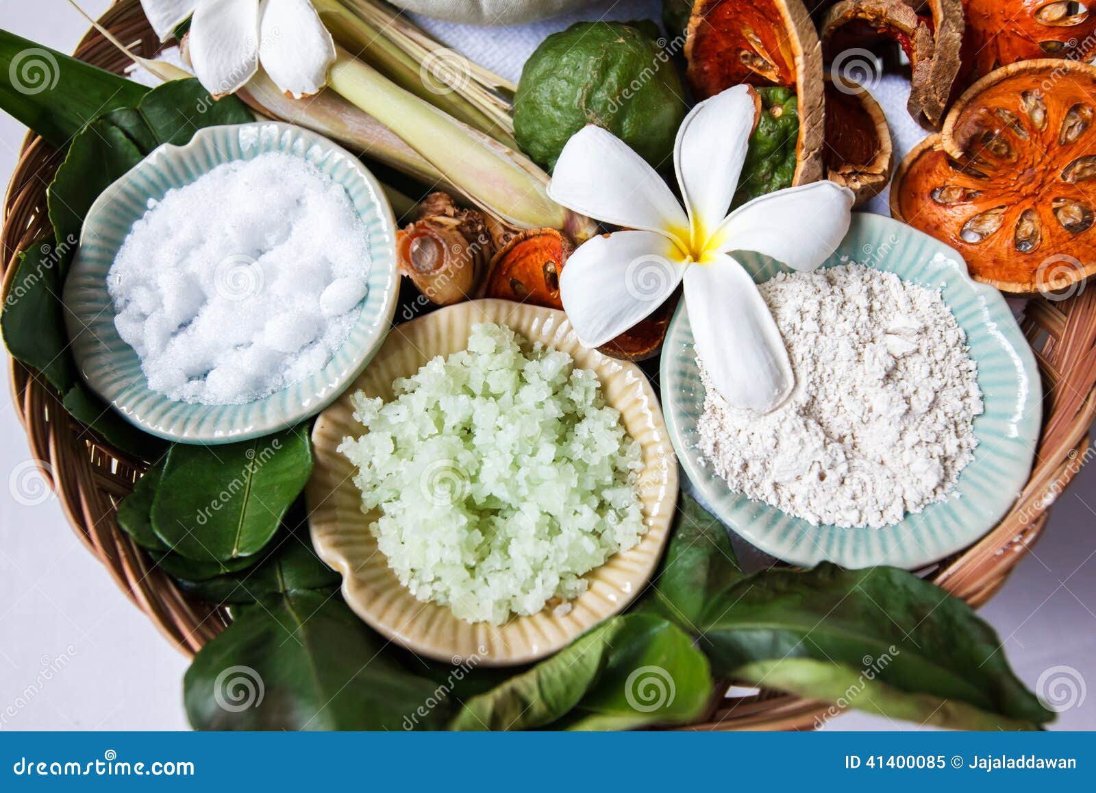 Spa ingredients with herbs stock image. Image of bali - 41400085