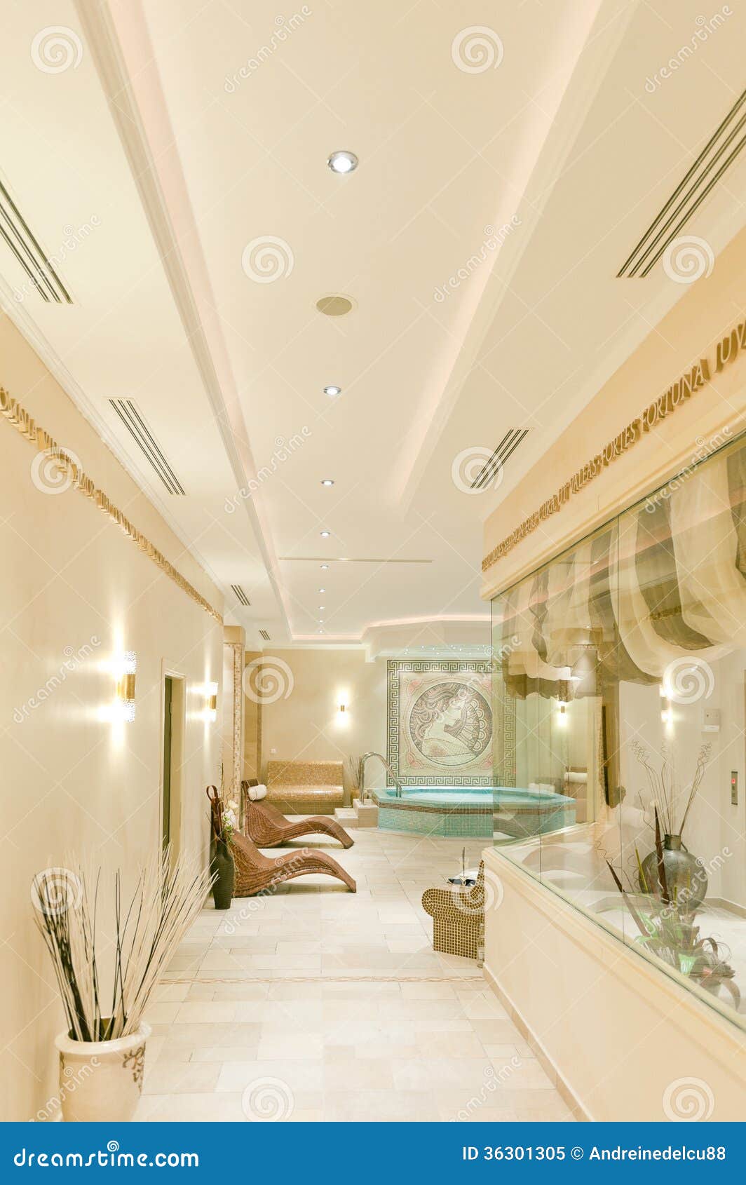 Spa Interior in a Modern Hotel Stock Image - Image of clean, vase: 36301305